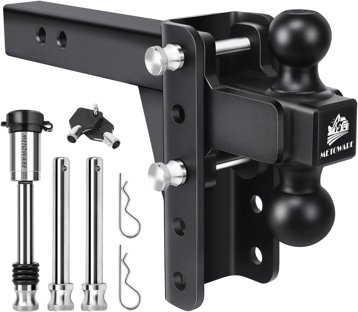 Amazon.com: METOWARE Adjustable Trailer Hitch - Heavy Duty Tow Hitch ...