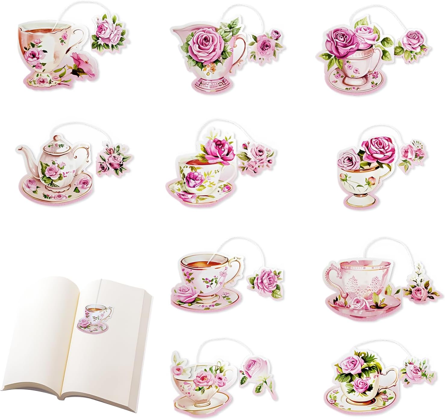 Amazon.com: Tea Party Favor Bookmark, Tea Party Favors for Women Garden ...