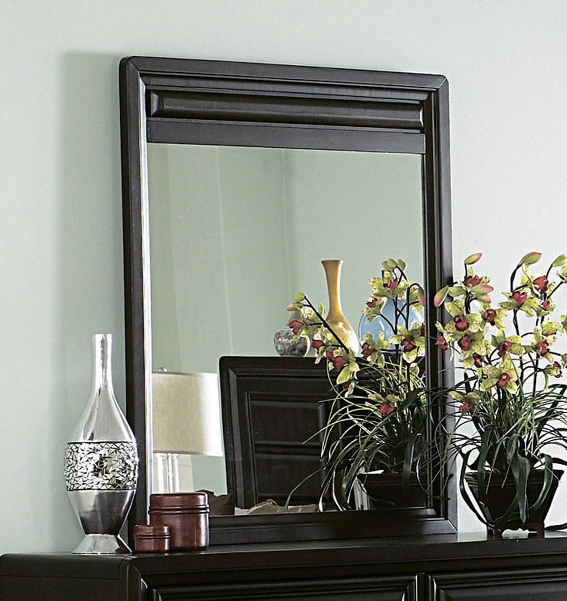 Amazon.com: Homelegance Abel Rectangular Mirror in Espresso : Home ...