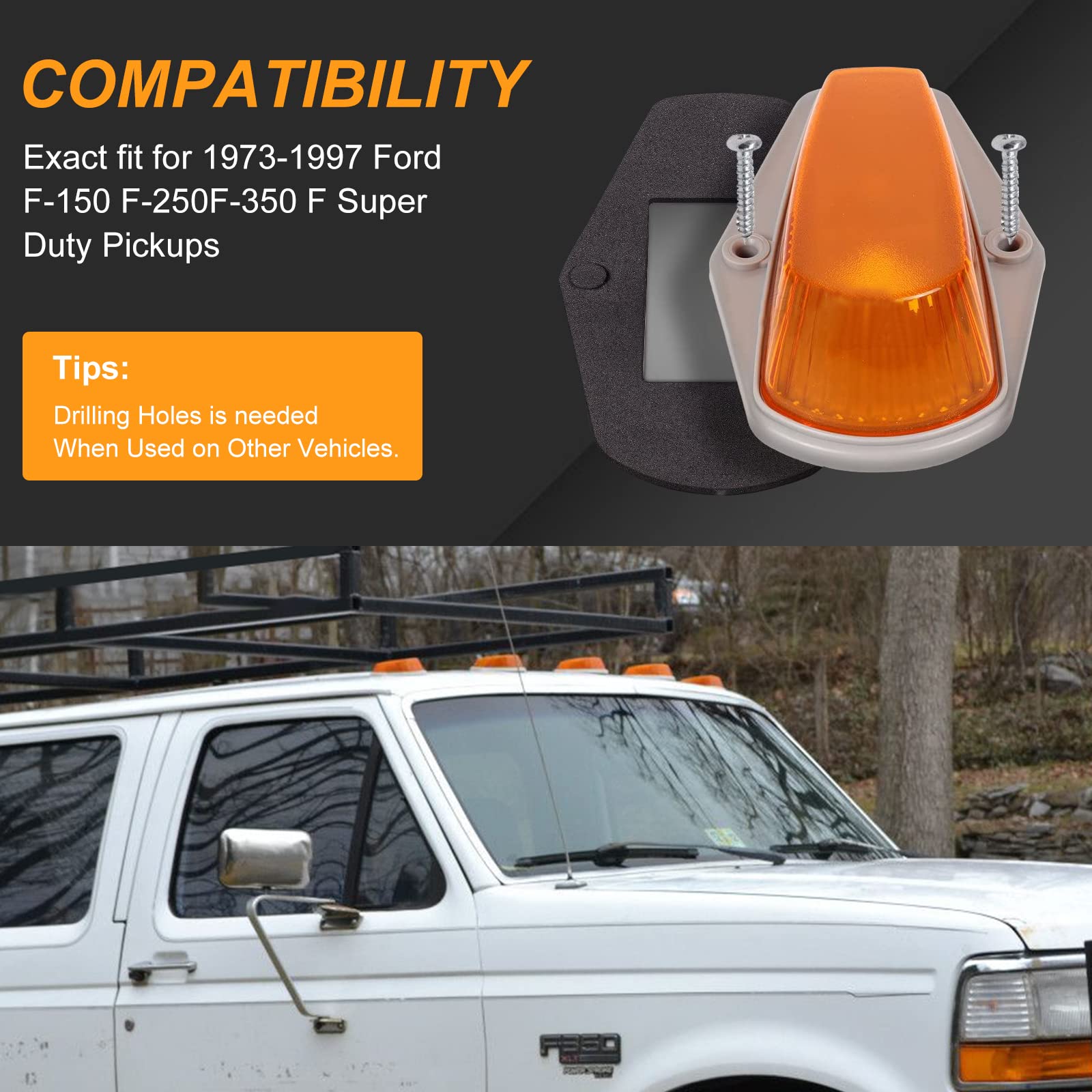 Snapklik.com : 5PCS Cab Lights,Truck Cab Marker Roof Lights,LED Top ...