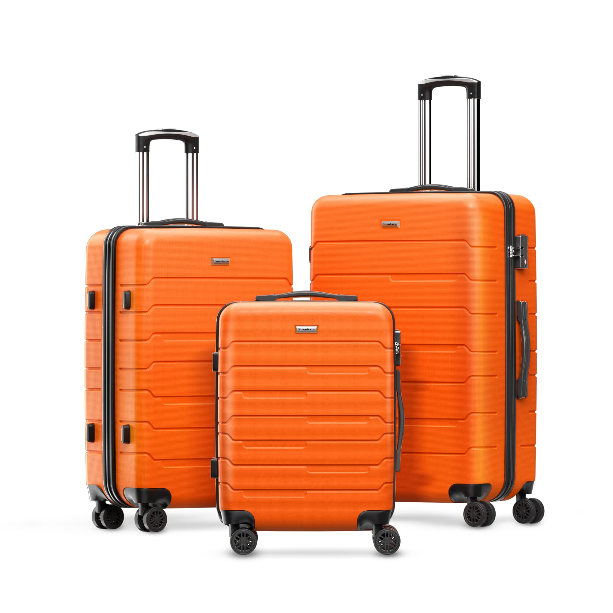 Strenforce Luggage Sets 20/24/28 inch Durable Suitcase Sets with Double ...