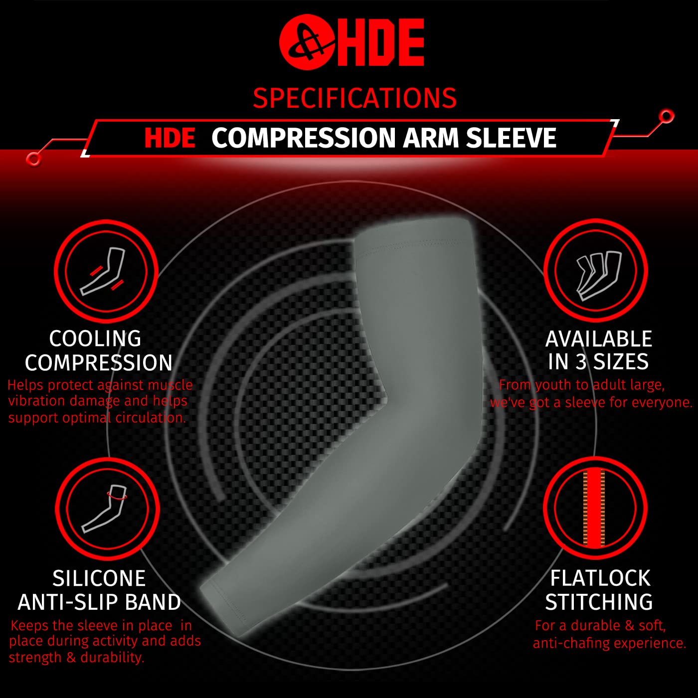 Snapklik.com : HDE Arm Compression Sleeves For Kids Basketball Shooting ...