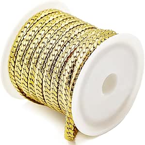 Amazon.com: UniCrena Cuban Link Chain Stainless Steel - 3m/9.8ft 18K ...
