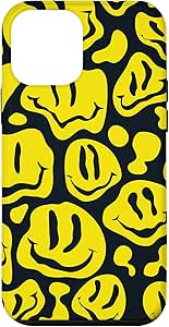 Amazon.com: iPhone 12 mini Melting Happy Face Drippy Black Yellow Aesthetic Dripping Case : Cell ...