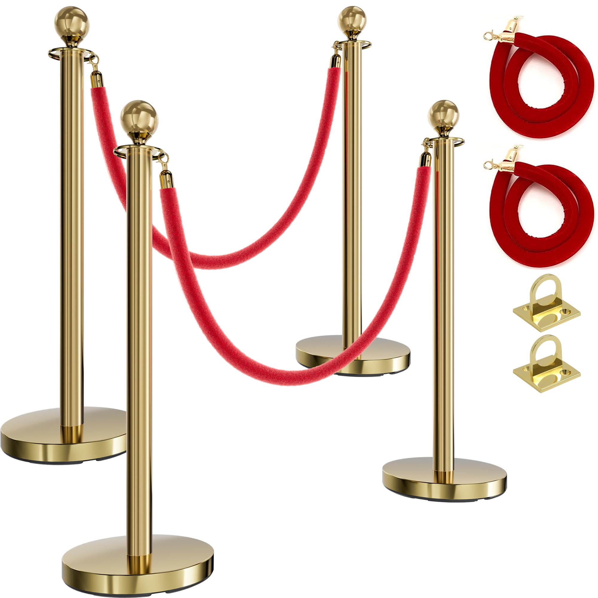 Snapklik.com : YITAHOME Red Carpet Ropes And Poles, Stanchions And ...