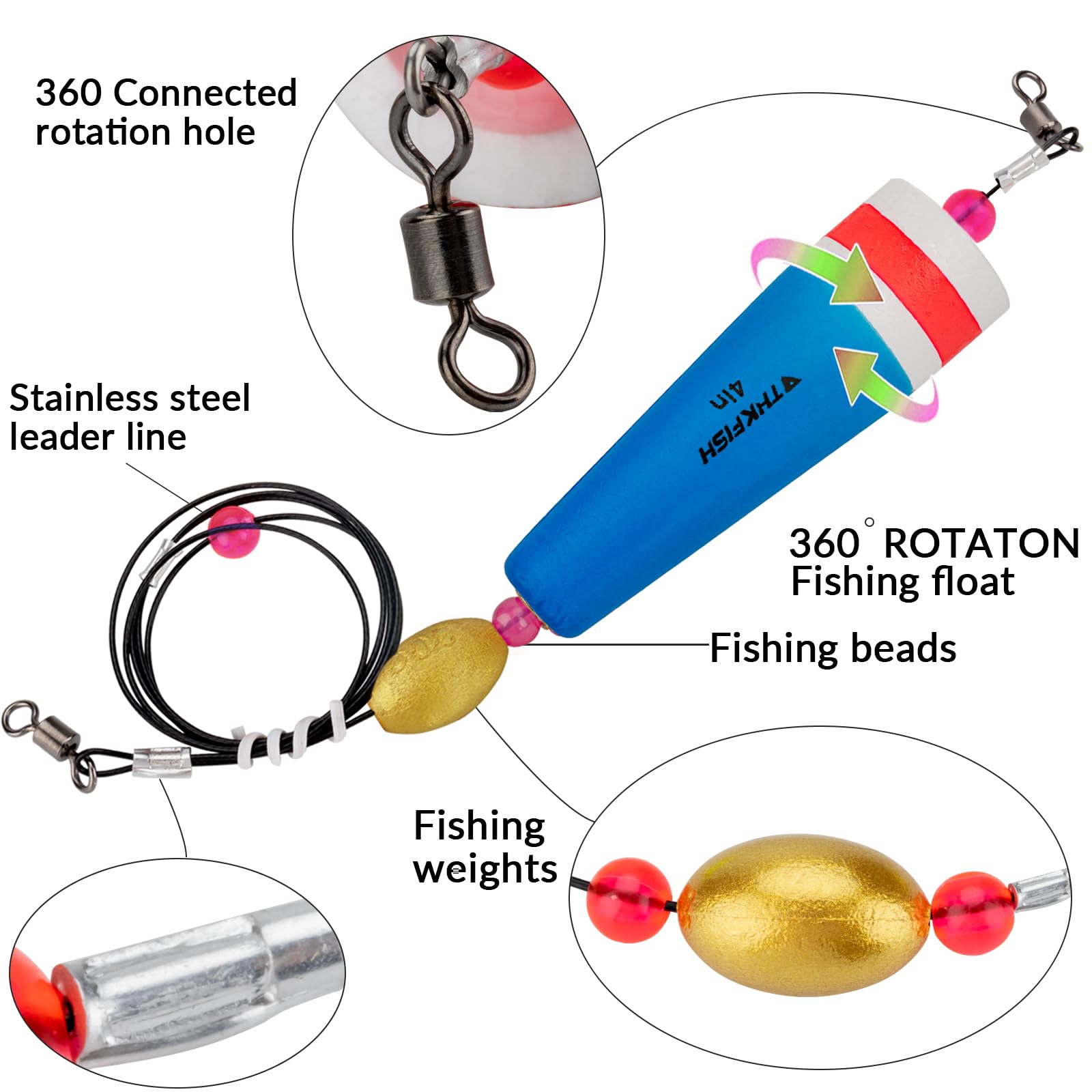 Snapklik.com : Weighted Bobbers - Mix Of 3-4pcs Weighted Popping Cork ...