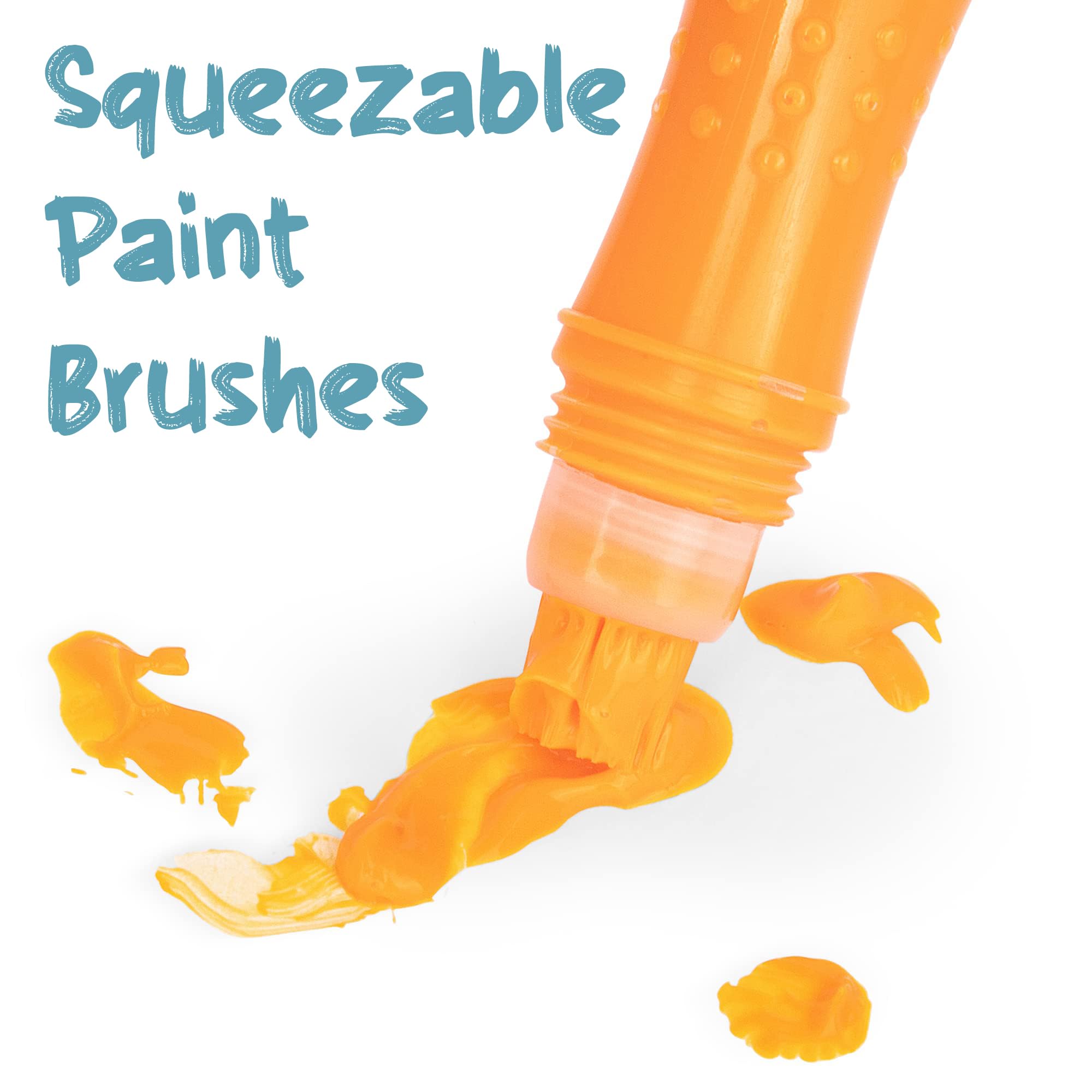 Snapklik.com : Playkidiz 12 Squeezable Paint Brushes Classic Colors For ...