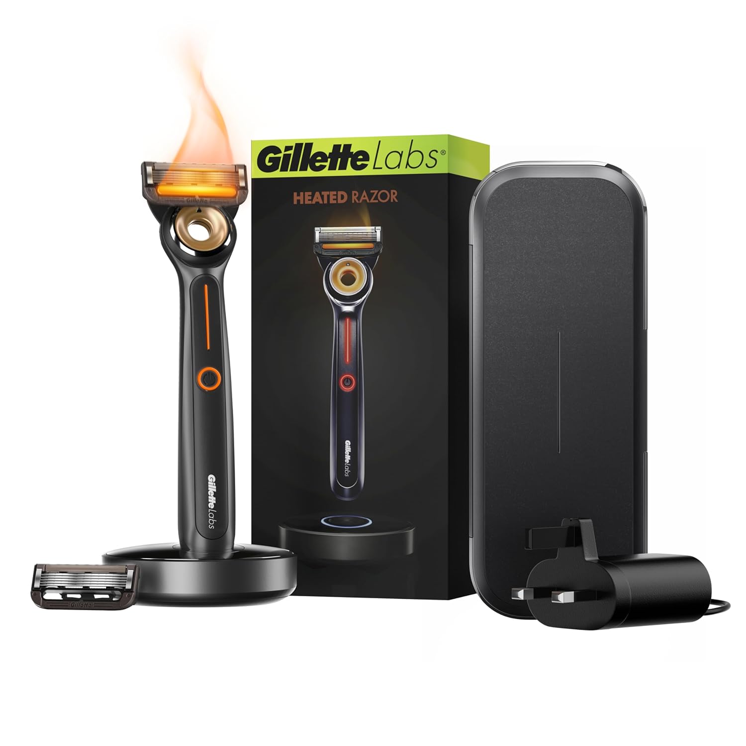 Amazon.com: Gillette Heated Razor for Men, Deluxe Travel Shave Kit by ...