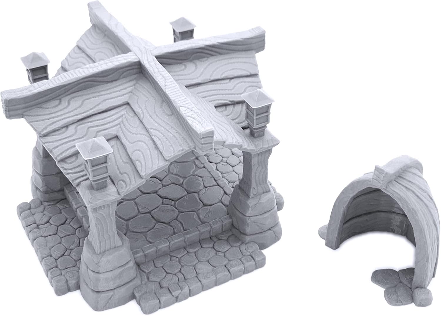 Amazon.com: Fishing Village Gazebo and Boat Hut by Makers Anvil, 3D ...