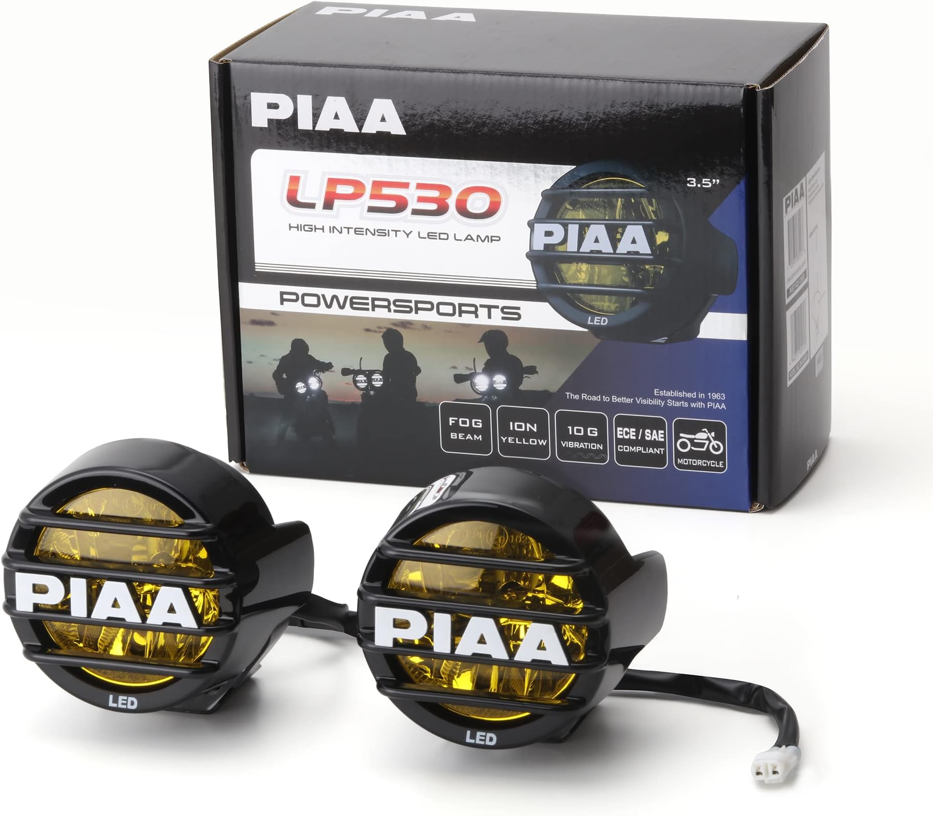 Amazon.co.jp: PIAA 後付けランプ LED ドライビング配光 6000K 37000cd LP530シリーズ 2個入 12V/9.4W 耐振10G、防水・防塵IPX7対応 ...