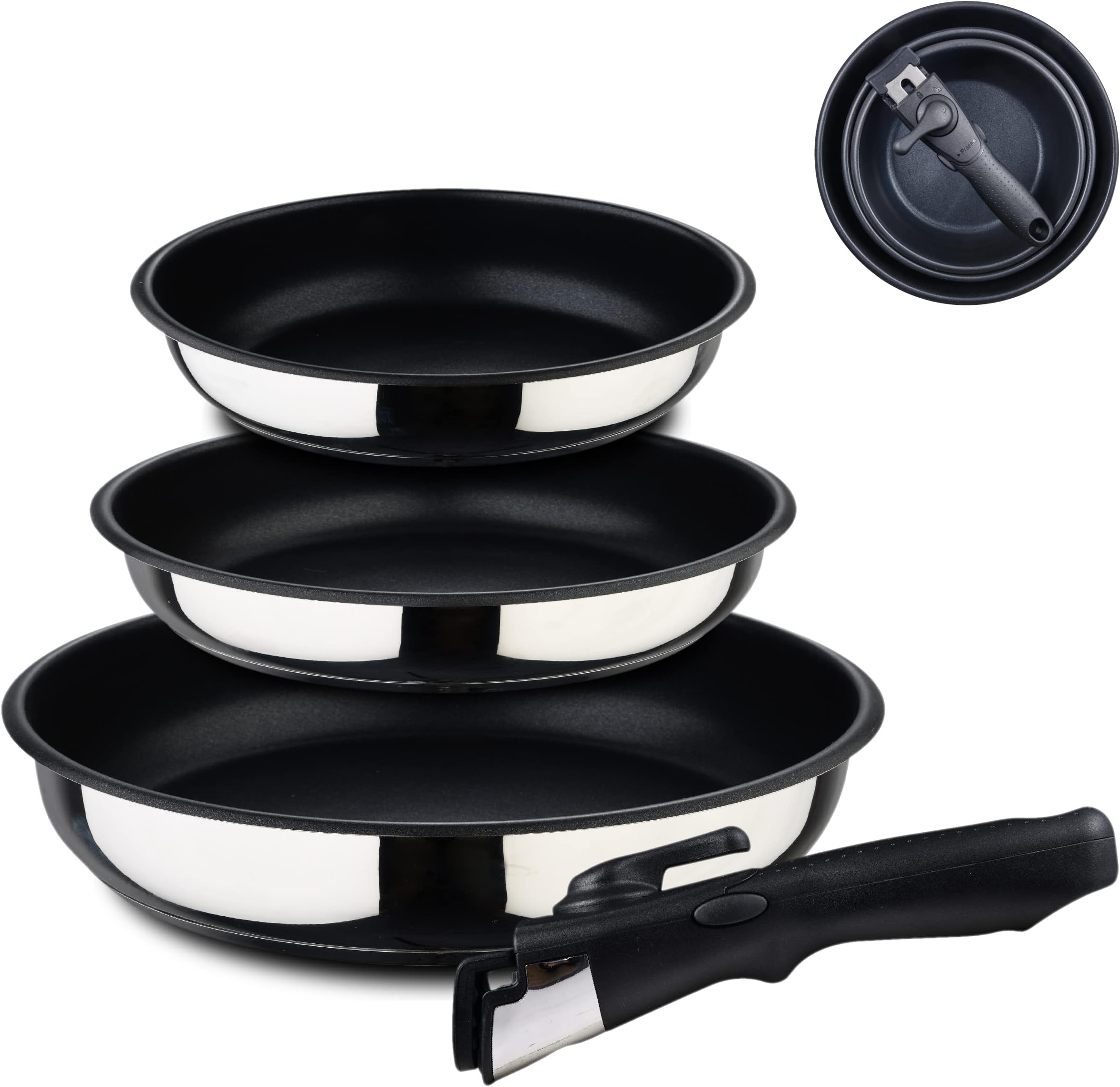 Genius Cerafit Steel Pfanne Bratpfannen-Set 5-tlg - Keramikpfannen 20 ...