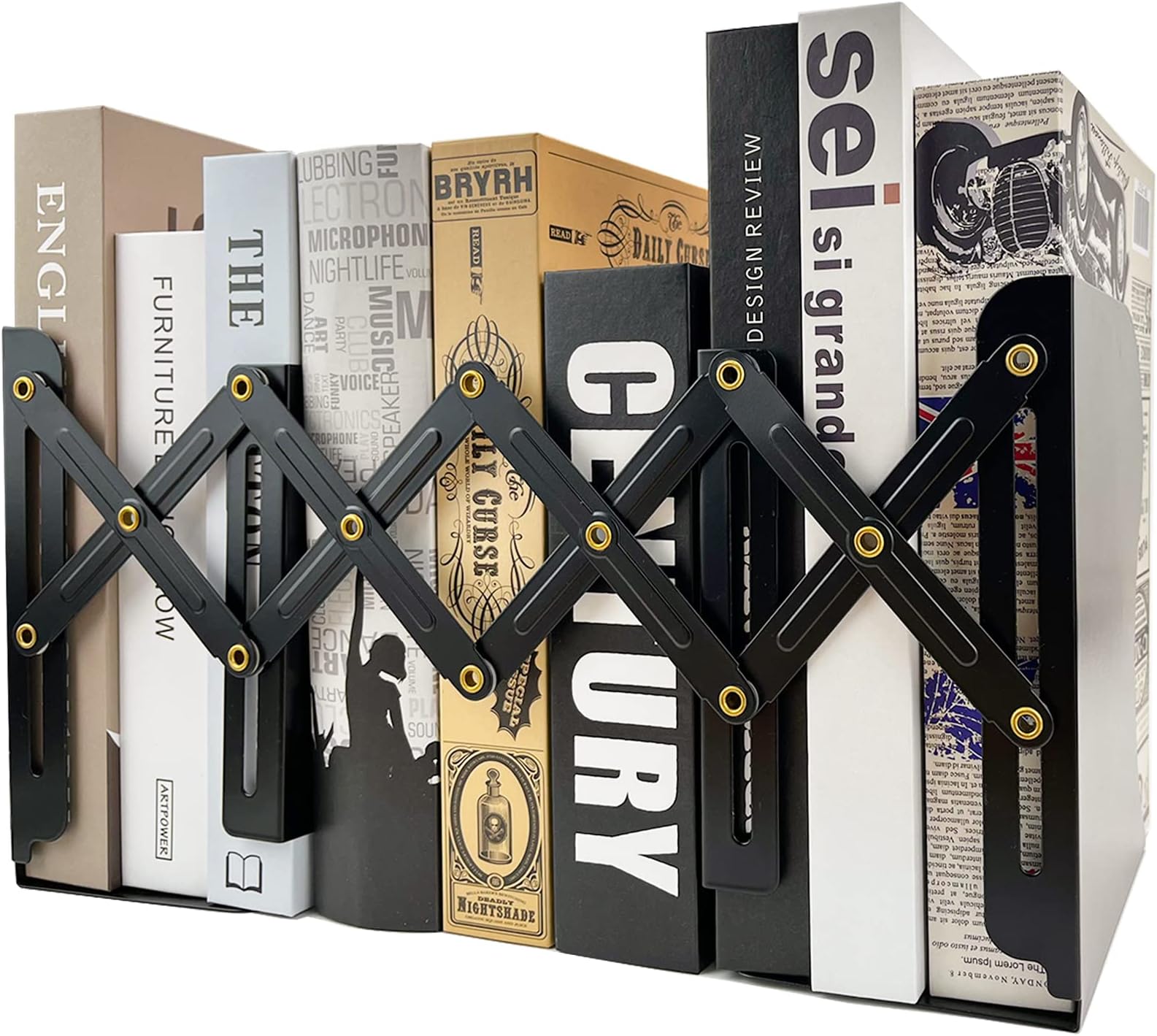 Amazon.com: YYISR Adjustable Bookend Desktop Bookend Stand Holder ...