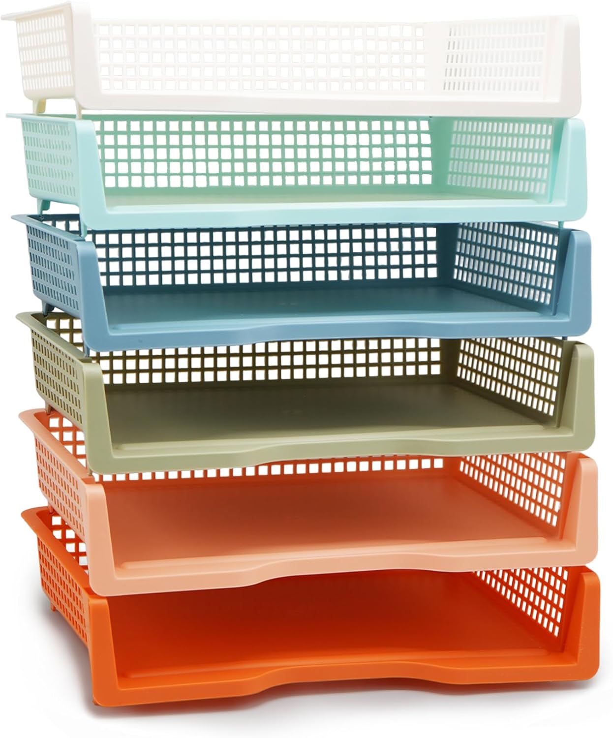 Amazon.com: 4E's Novelty 6 Pack Stackable Trays for Classroom, Durable ...