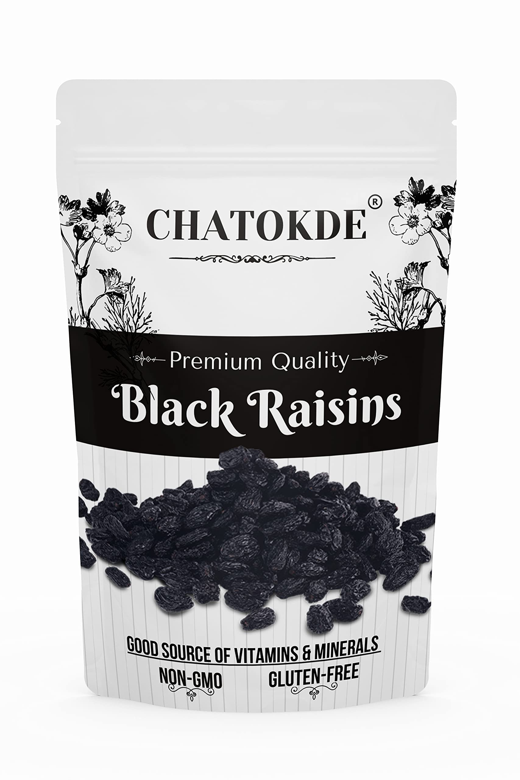 Chatokde Premium Afghani Black Raisins Seedless 1kg Dry Dark Grapes ...
