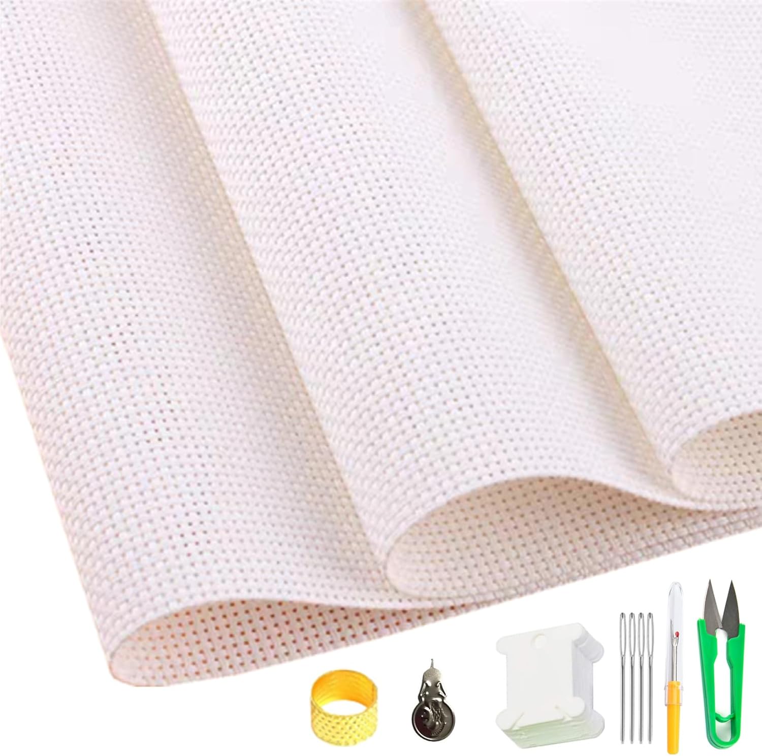 Amazon.com: Findvoor Aida Cloth 11CT Count White Cross Stitch Fabric ...