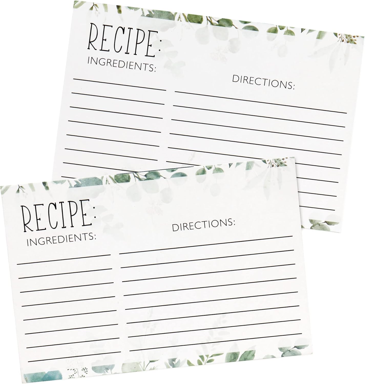 Amazon.com: GENMOUS 100 Count Recipe Cards 4x6- Double-Sided Thick ...
