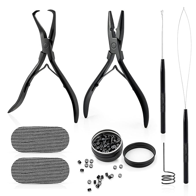 Amazon.com : Gomake Microlinks Hair Extensions Kit, Hair Extension ...
