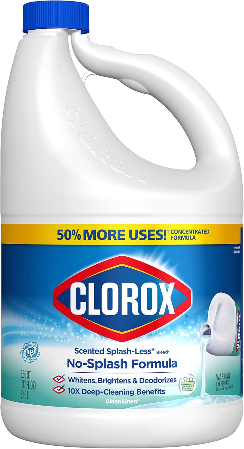 Amazon.com: Clorox Bleach Liquid Splash-Less Clean Linen Concentrated ...