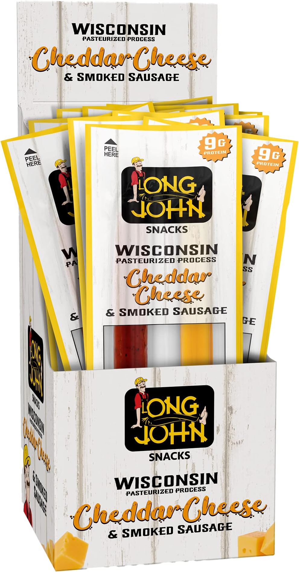 Amazon.com: Long John Snacks Cheddar Cheese & Smoked Sausage Sticks - 1 ...