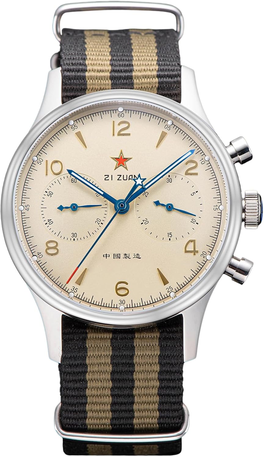 Seagull 1963 ST1901 Venus 40mm Chronograph Sapphire Lume Display Back 2 ...