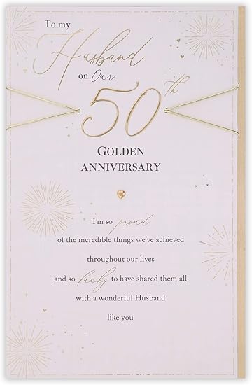 Clintons Husband 50th Anniversary Card Golden Wedding Anniversary Clintons Husband 50th Anniversary Card Golden Wedding Anniversary