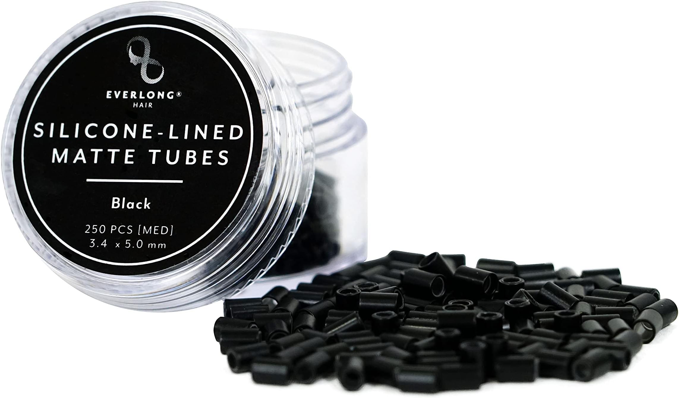 Amazon.com : Silicone-Lined No-Shine Matte Tubes By Everlong Hair ...