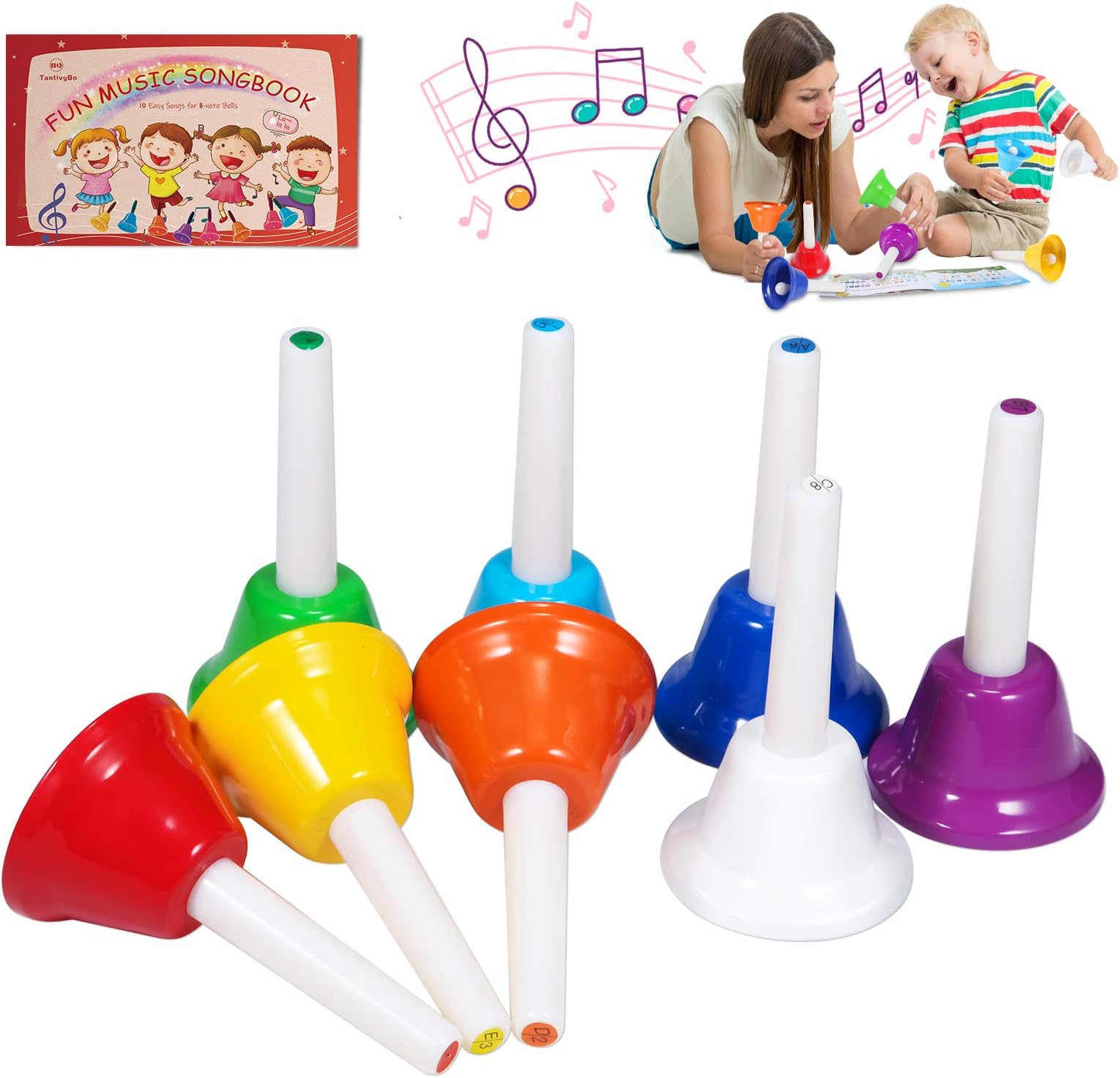 Amazon.com: Handbells, Hand Bells Musical Bells for Toddlers Children ...