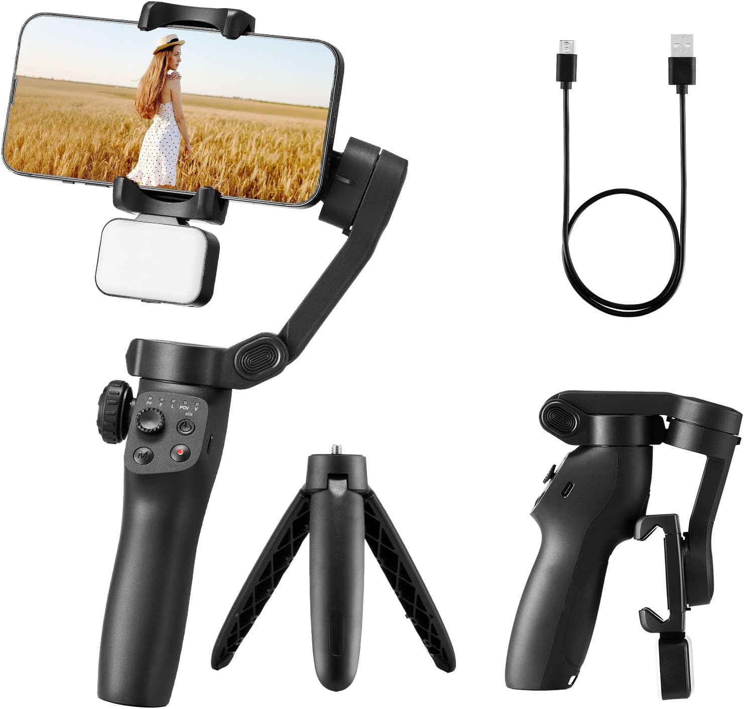 Amazon.com: VEVOR Gimbal Stabilizer for Smartphone, 3-Axis ...