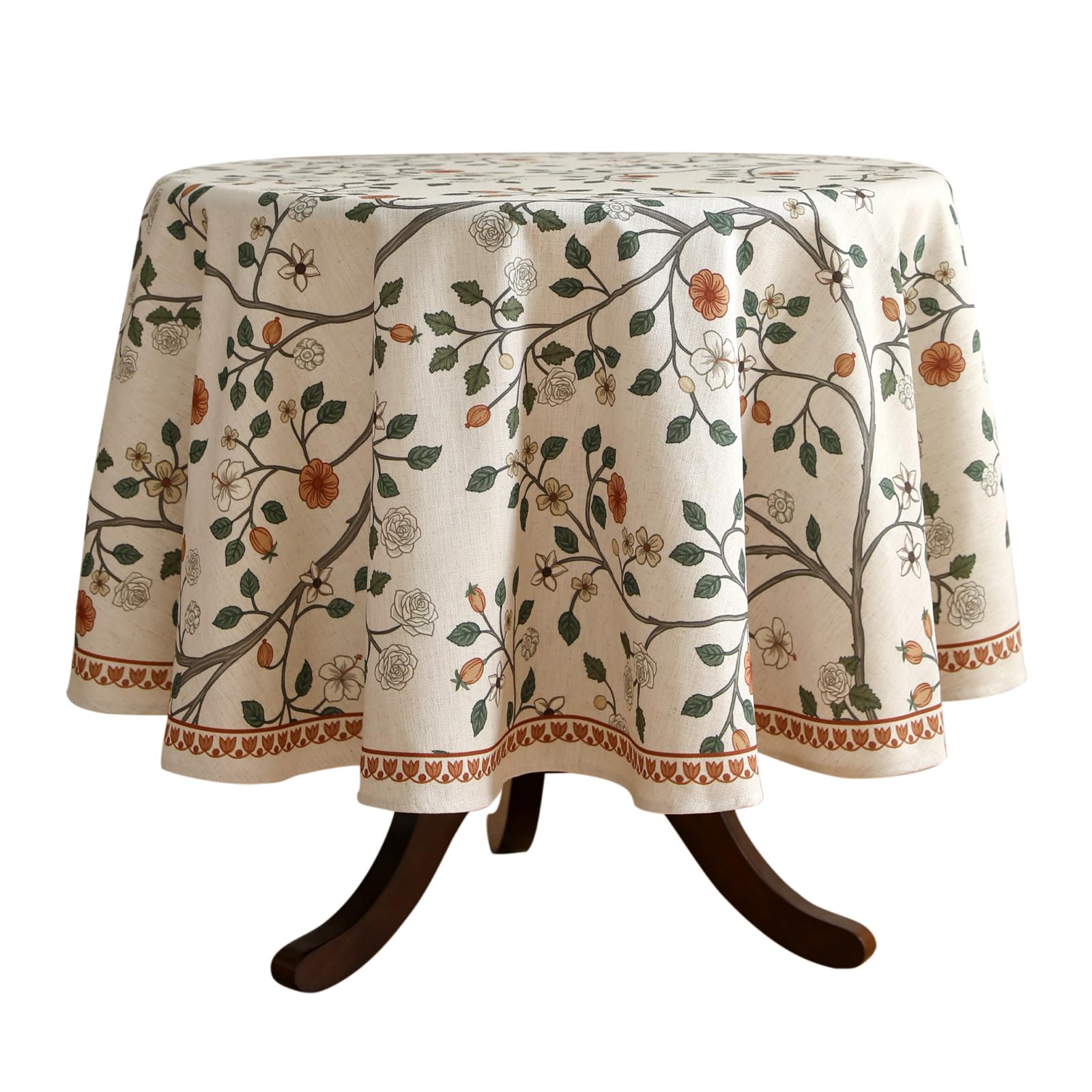 Amazon.com: ISAENNE French Tablecloth for Round Tables,Linen Table ...