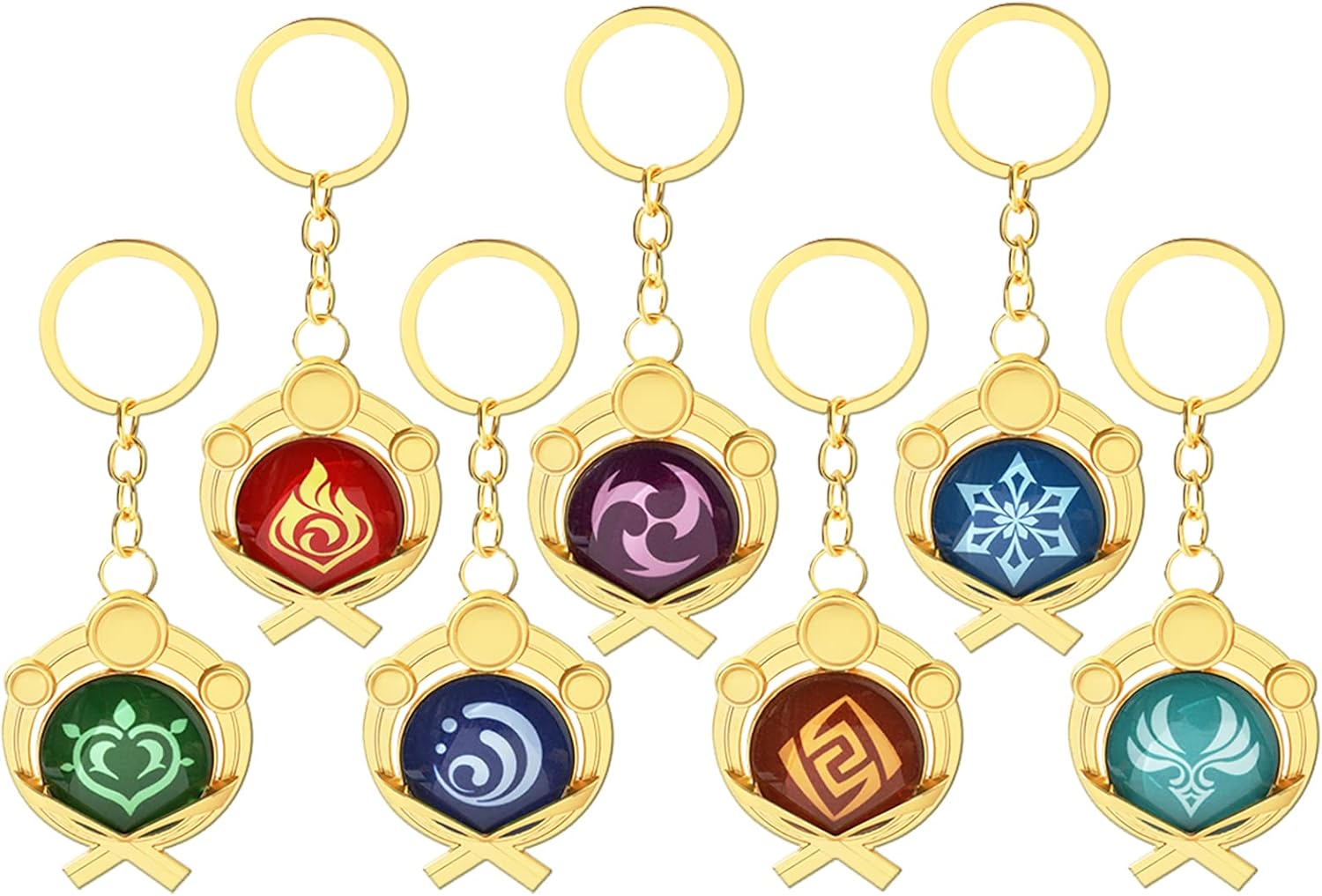 Buy Anime Genshin Impact Vision Keychain - Eye of God Hydro Dendro ...