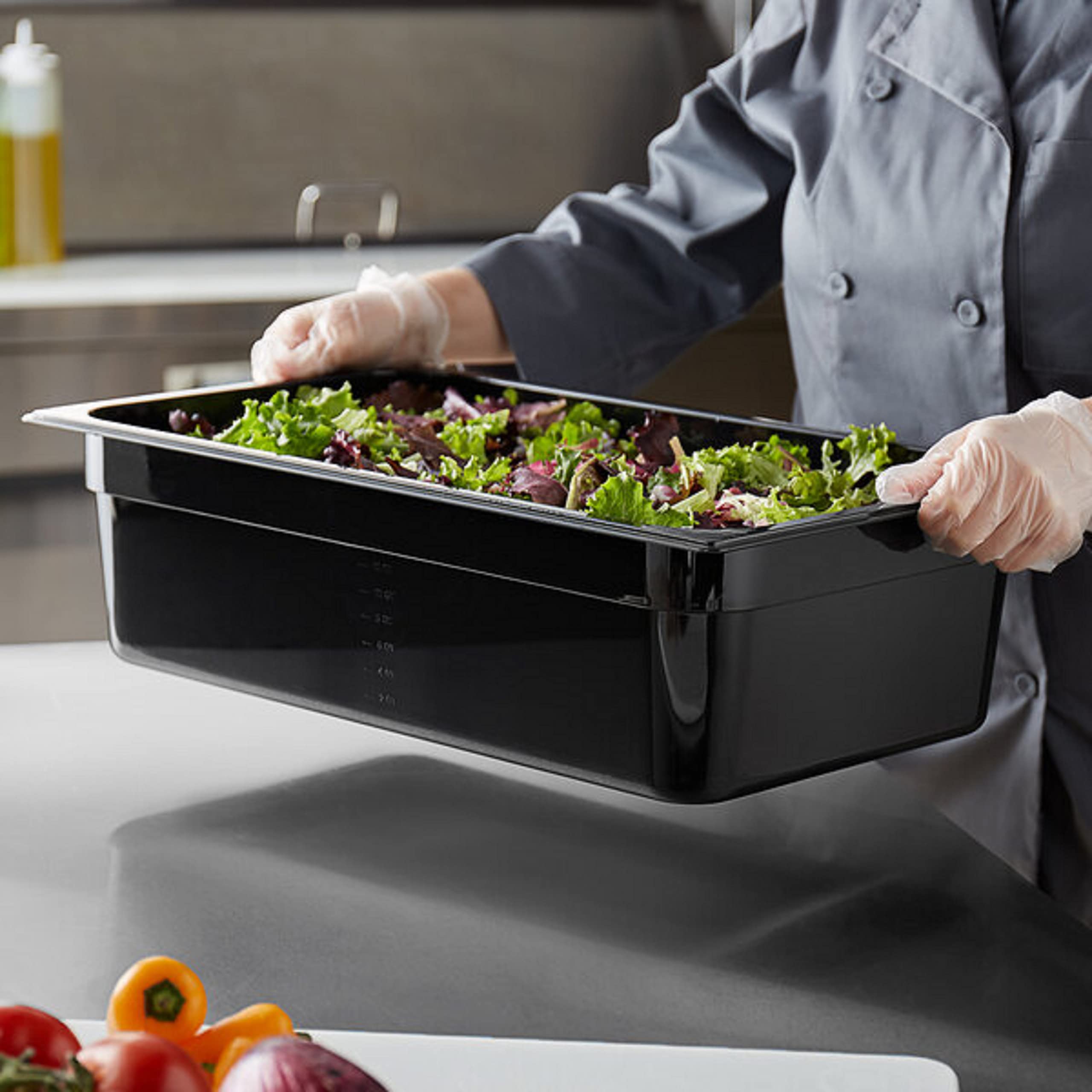 Snapklik.com : Full Size 6 Deep Food Pan Polycarbonate Black Color ...