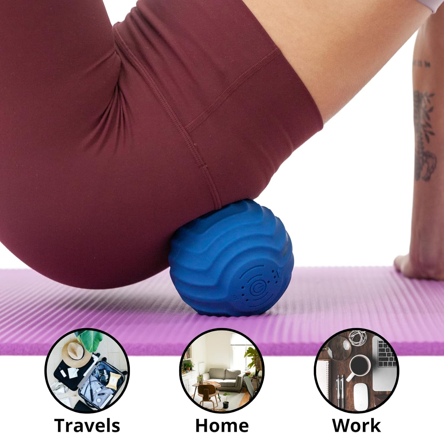 Muscle Bean Rodillo de bola de masaje vibratorio calentado, bola de ...