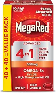 Amazon.com: MegaRed Advanced 4-in-1 2X Concentrated 500mg Omega-3 Fish ...
