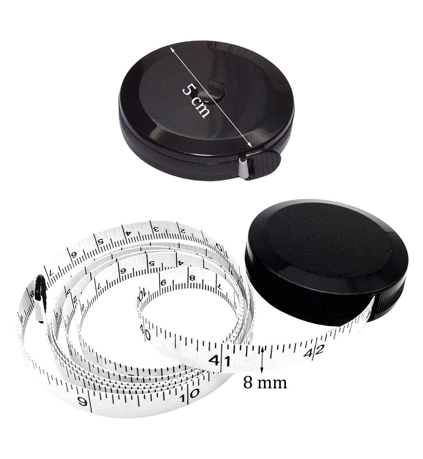 Soft Tape Black Retractable Measure Body Measuring Tapes for Cloth ...