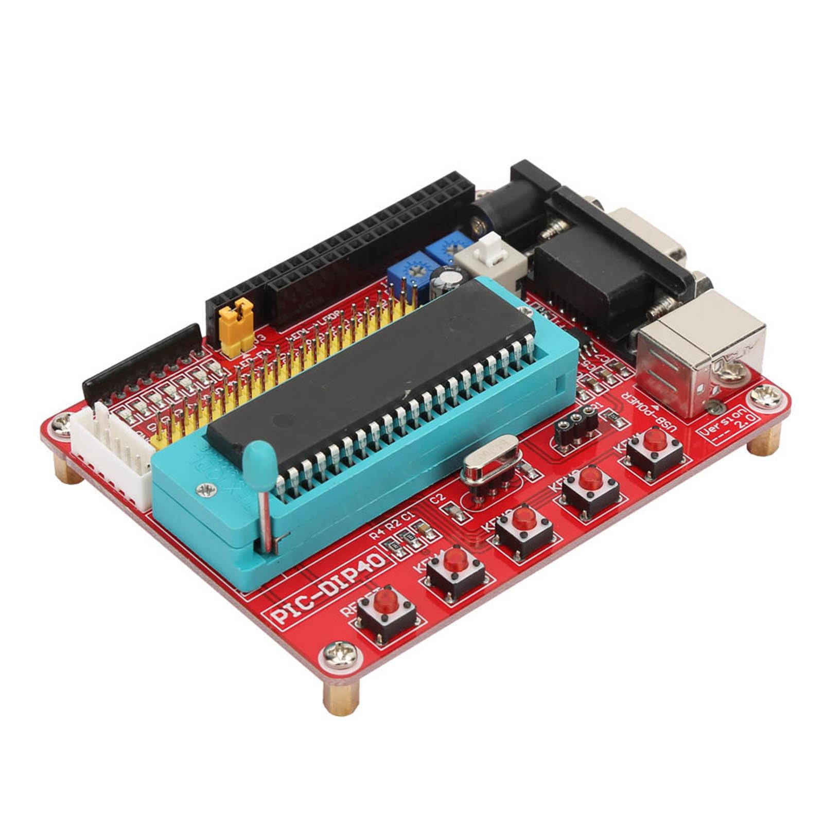 Placa de Desarrollo de Microcontrolador PIC16F877A, Placa PIC de ...