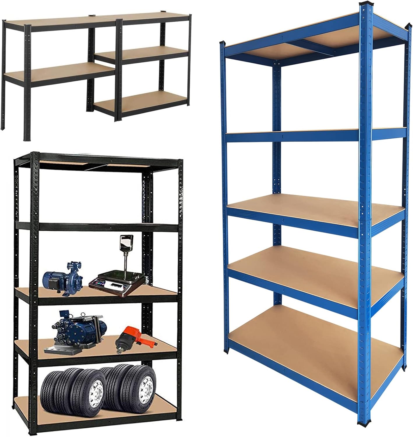 Amazon.com: Bowoshen Storage Shelves, 5 Tier Black Adjustable Boltless ...
