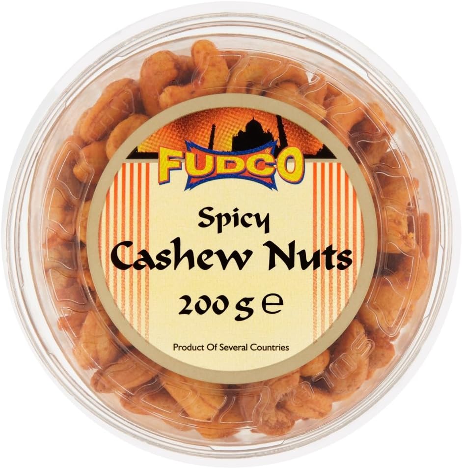 Fudco Spicy Cashew Nuts, 200 g, Pack of 8 : Amazon.co.uk: Grocery