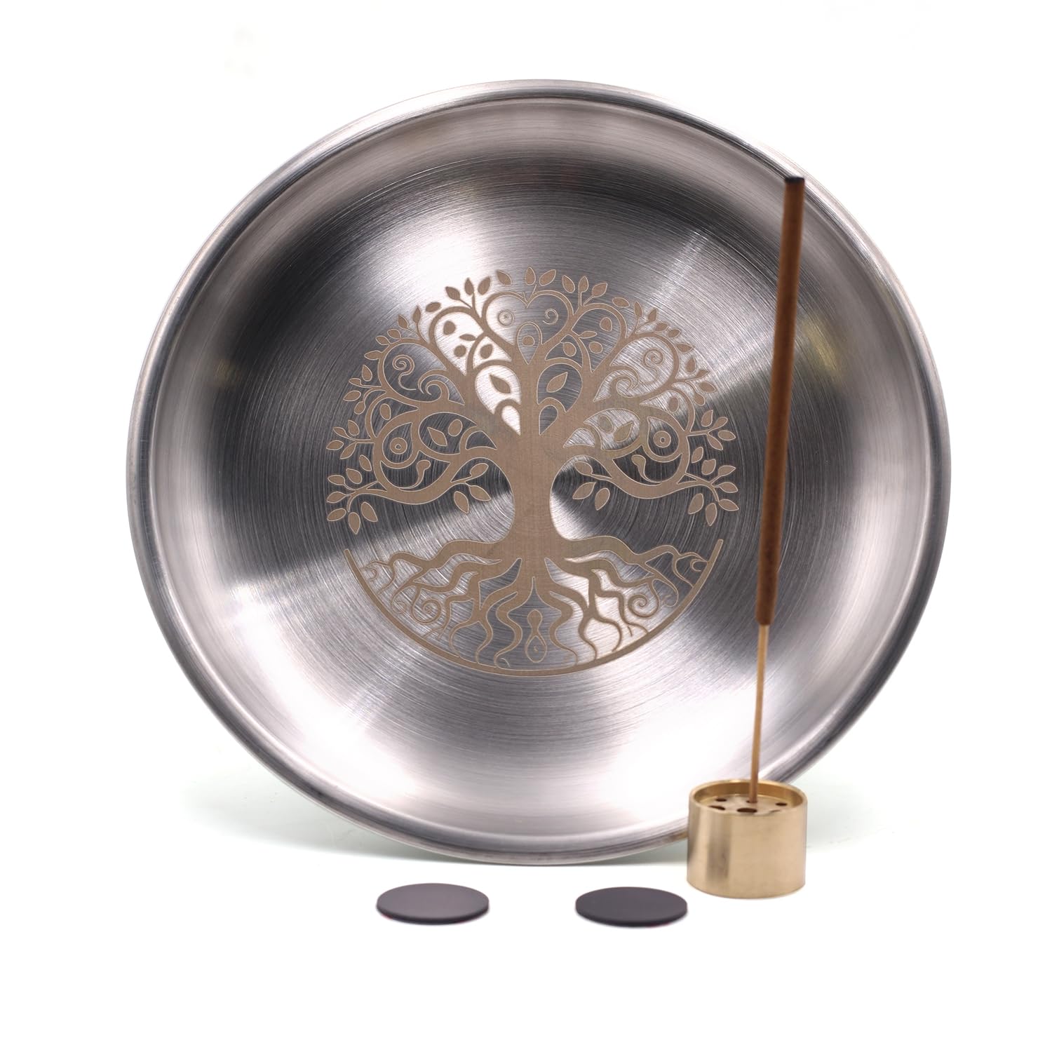 Amazon.com: 5.5inch Altar Ritual Plate Dish Stainless Steel Flat Bowl ...