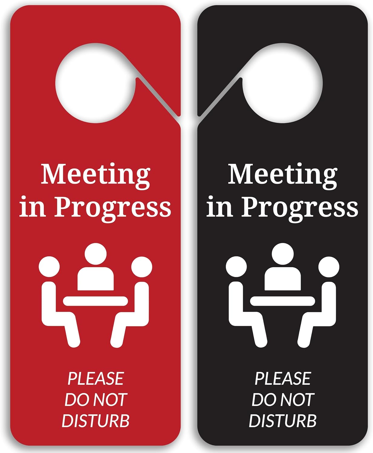 Amazon.com: Meeting in Progress Door Sign, 2 Pack Double Sided, Do Not ...