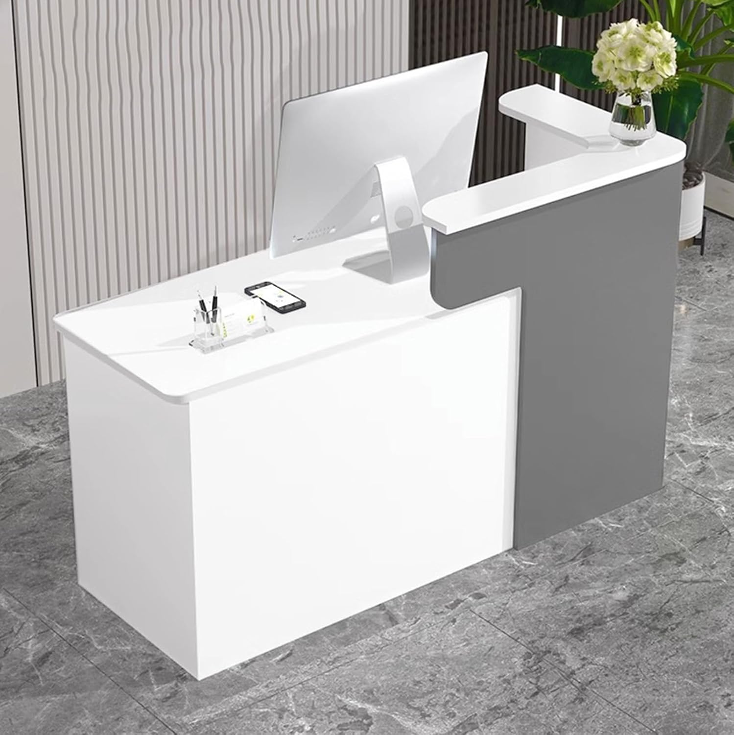 L Shaped Reception Desk Reception Desk Modern Reception Desk Reception ...