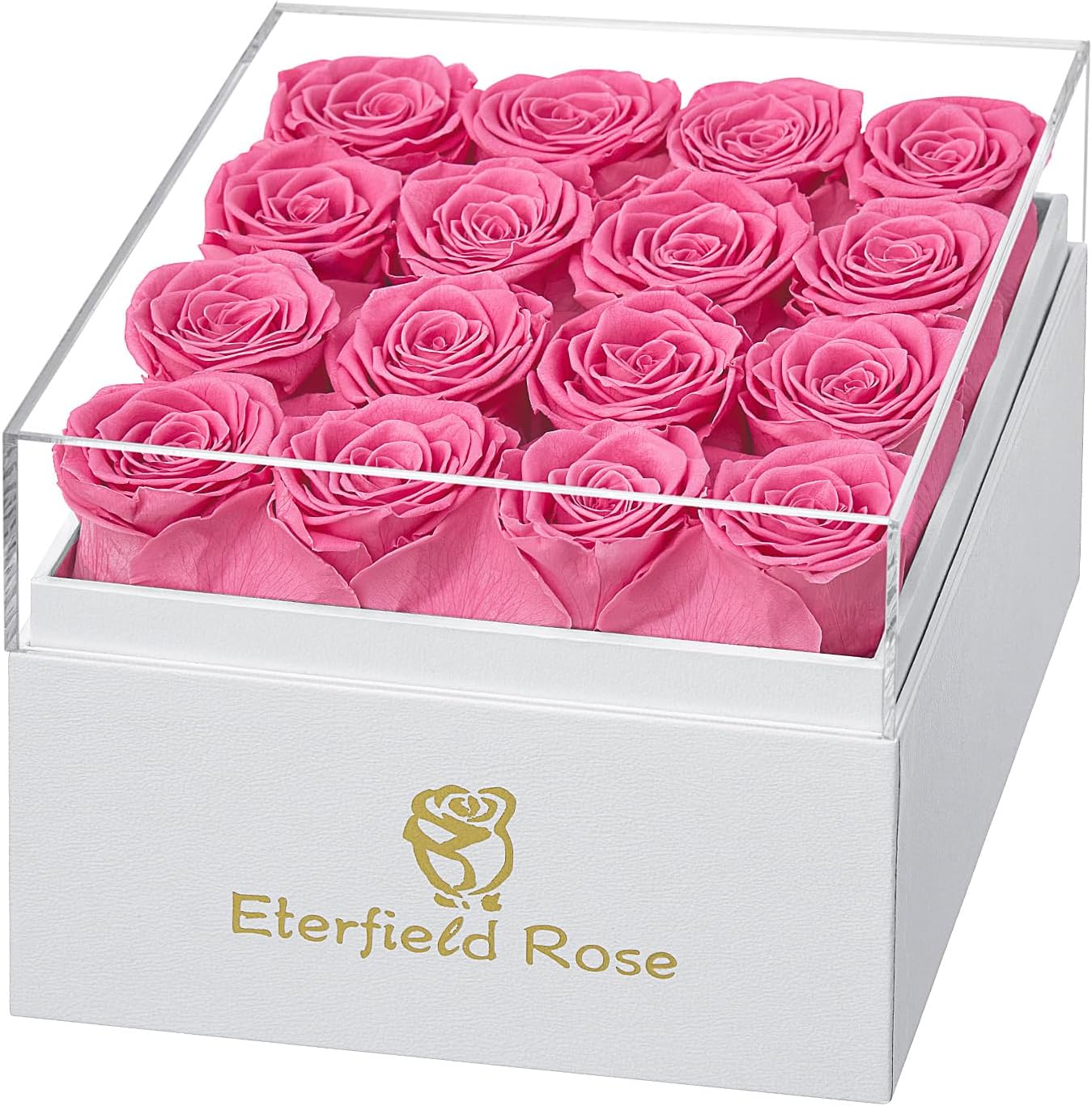 Amazon.com: Luxury Preserved Rose Display Box, 9 Eternal Roses in Clear ...