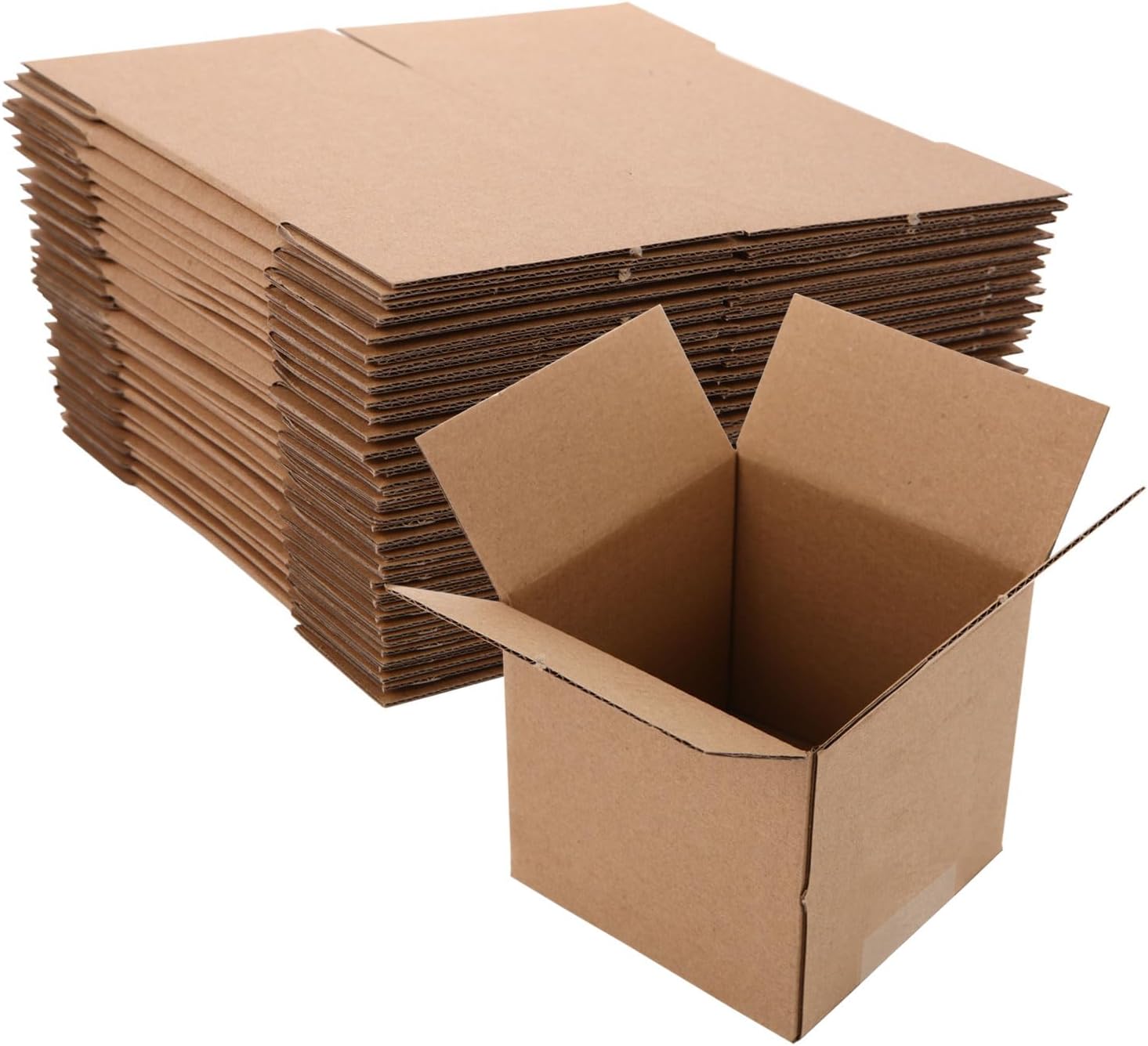 Amazon.com: MYSLIMZE 25 Packs 4"x4"x4" Small Kraft Cardboard Shipping ...