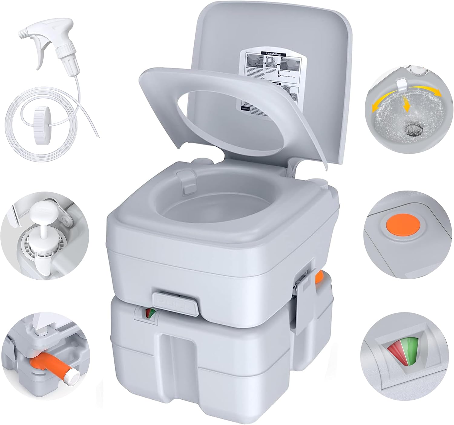 Amazon.com: Porta Potty Portable Toilet for Camping, KAIZONPOT RV ...