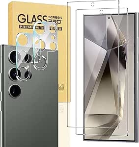 Amazon.com: [2+2 Pack]for Samsung Galaxy S24 Ultra 5G Compatible Screen ...