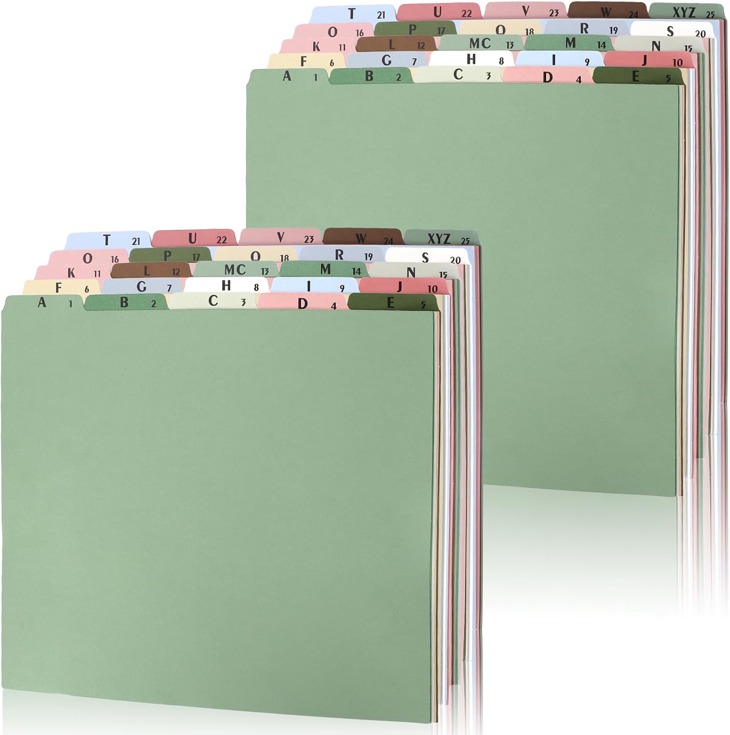 1 Set 25 Alphabet File Dividers A-Z Top Tab File Guides Letter Size 1/5 ...