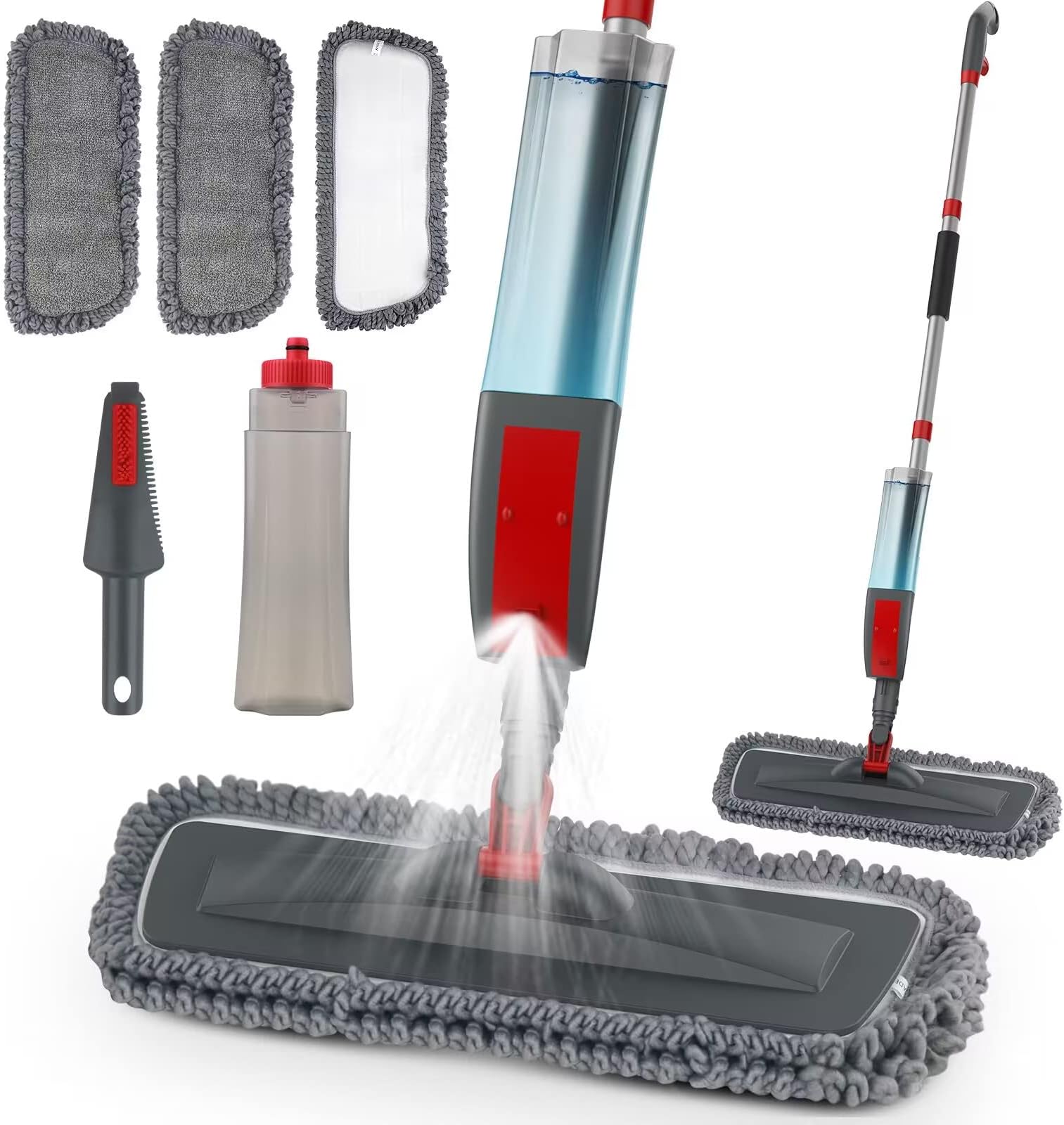 Balai pulvérisateur de 450 ml pour nettoyage du sol, balai ...