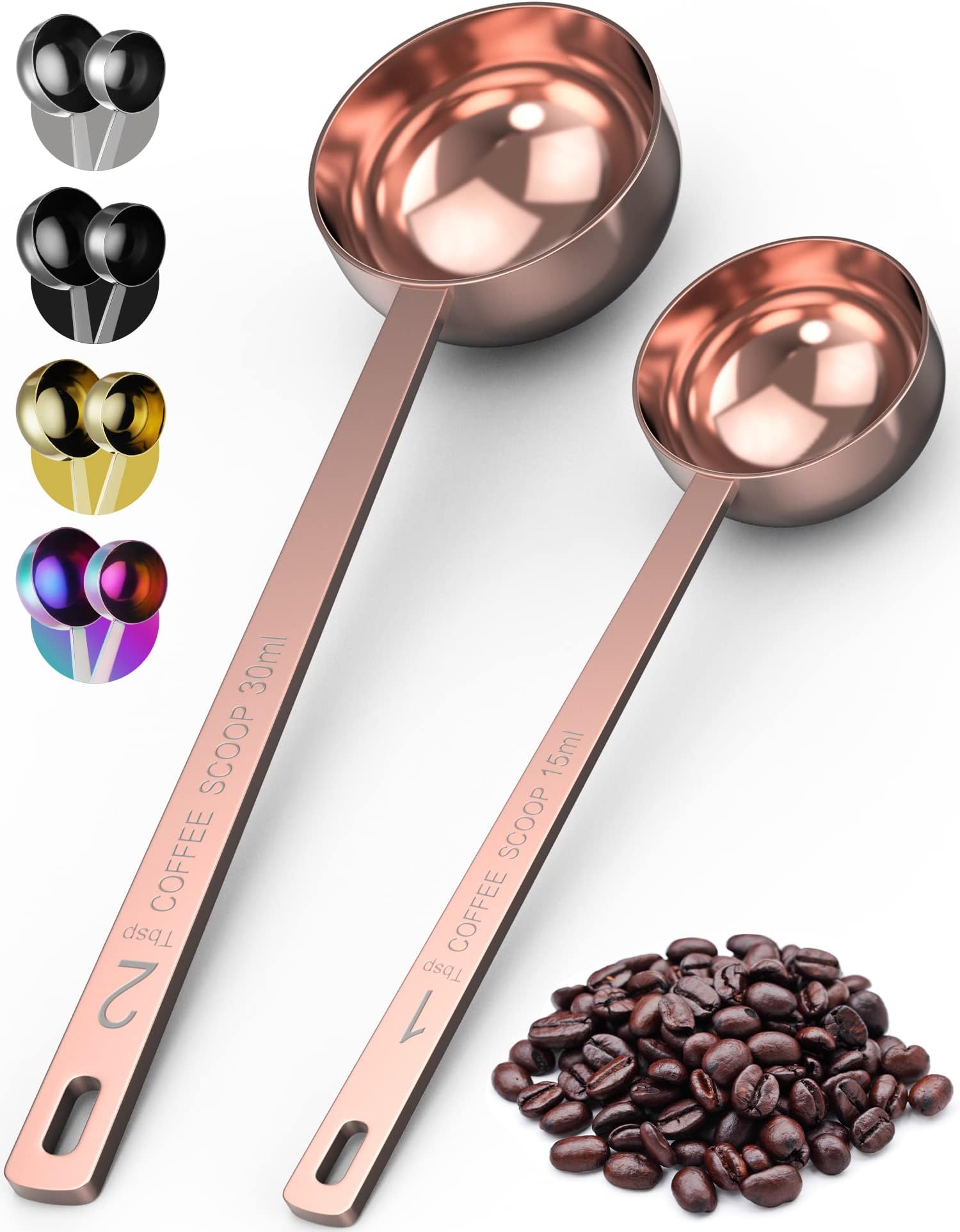 Amazon.com: Tablecraft Coffee Scoop, Stainless Steel 1 &2 Table Spoon ...