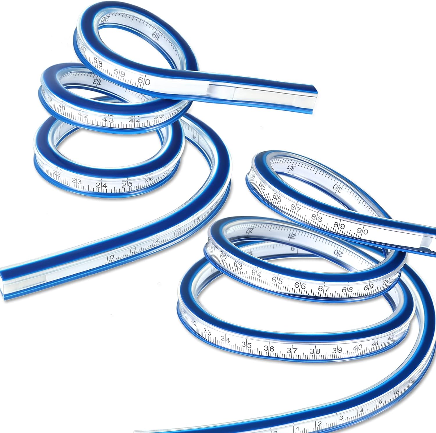Amazon.com: 2 Pieces 24'' and 36'' Flexible Curve Rulers Double Side ...