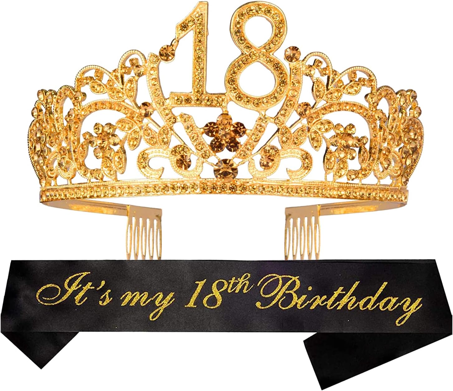 Amazon.com: MEANT2TOBE 18th Birthday Sash and Tiara for Women ...