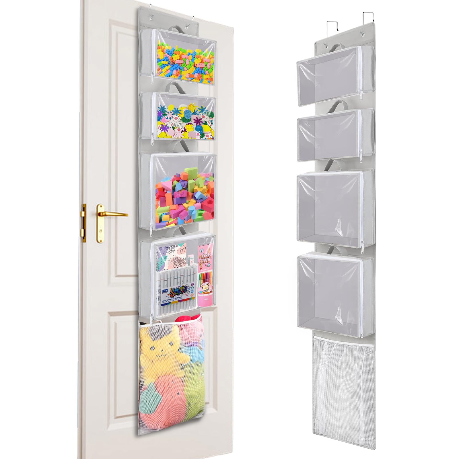 Amazon.com: Woodoulogy Hanging Toy Storage over Door, Block Stuffed ...